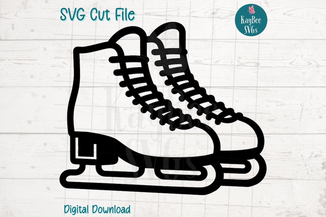 Ice Skates SVG PNG Cut Files for Cricut, Silhouette Digital Download ...