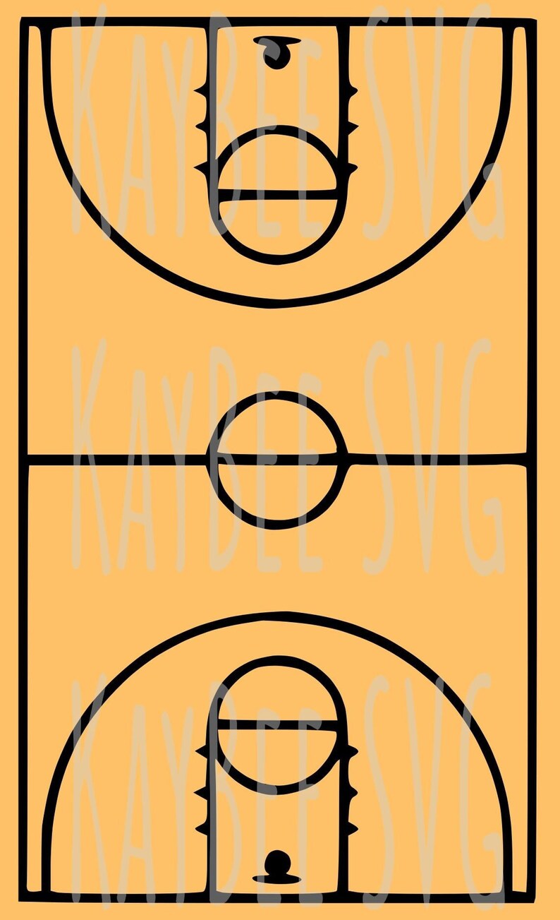 Basketball Court SVG PNG JPG Clipart Digital Cut File Download - Etsy