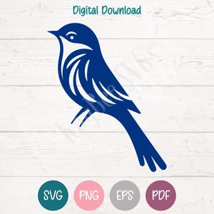 Bluebird Silhouette SVG PNG Clipart Cut Files for Cricut, Laser ...