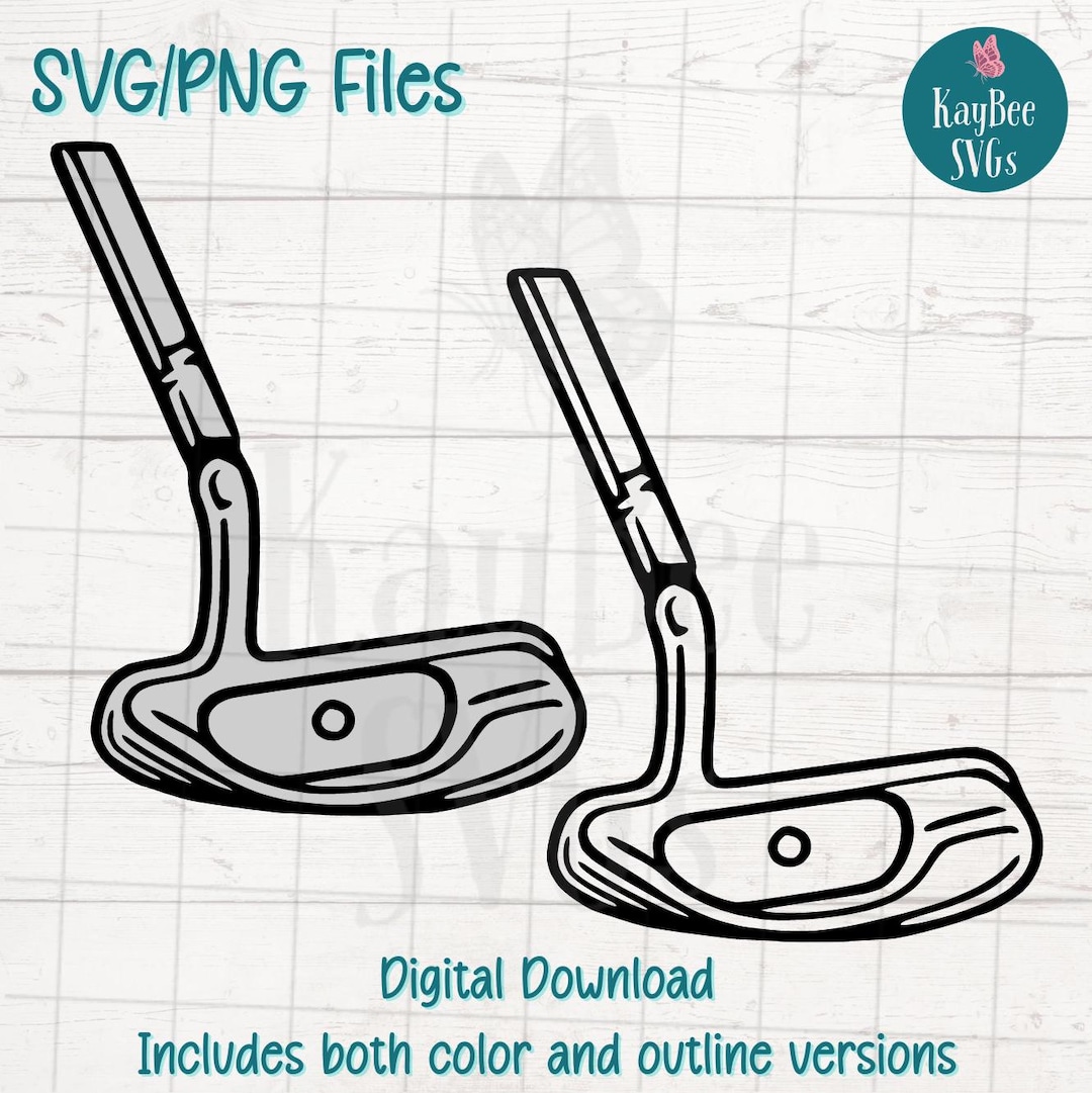 Golf Club Putter SVG PNG Cut Files for Cricut, Silhouette Digital ...