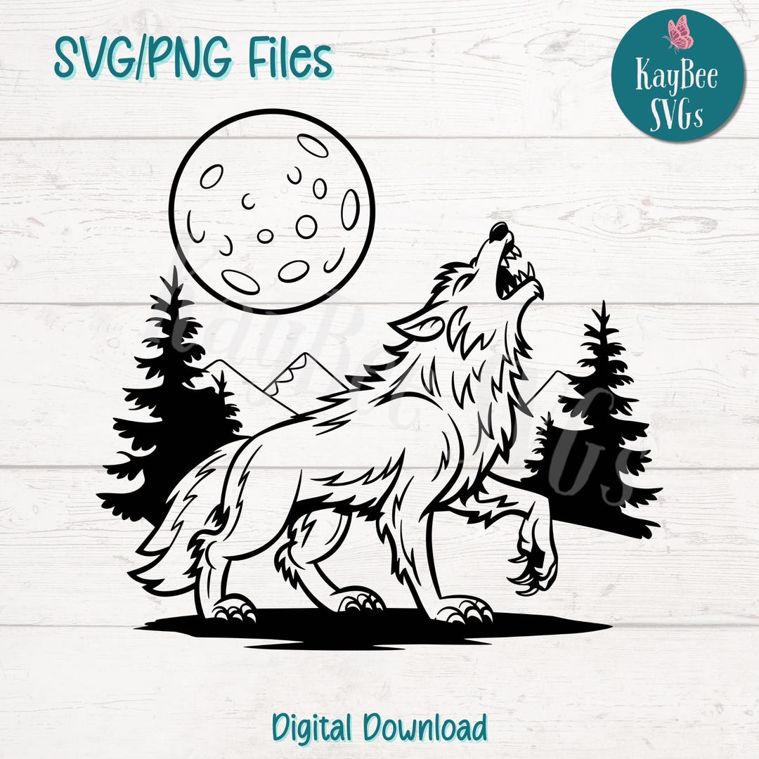 Howling Werewolf SVG PNG Cut File for Cricut, Silhouette, Sublimation ...