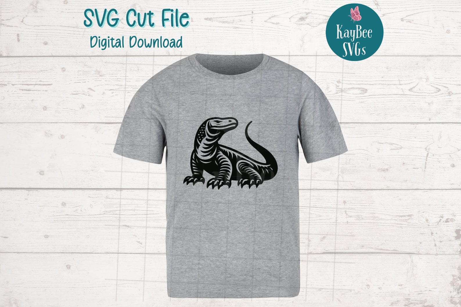 Komodo Dragon SVG PNG Clipart Cut Files for Cricut, Silhouette, Laser ...