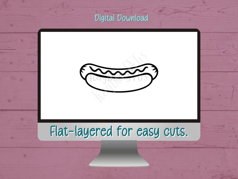 Hot Dog SVG PNG Clipart Cut Files for Cricut, Silhouette, Laser ...