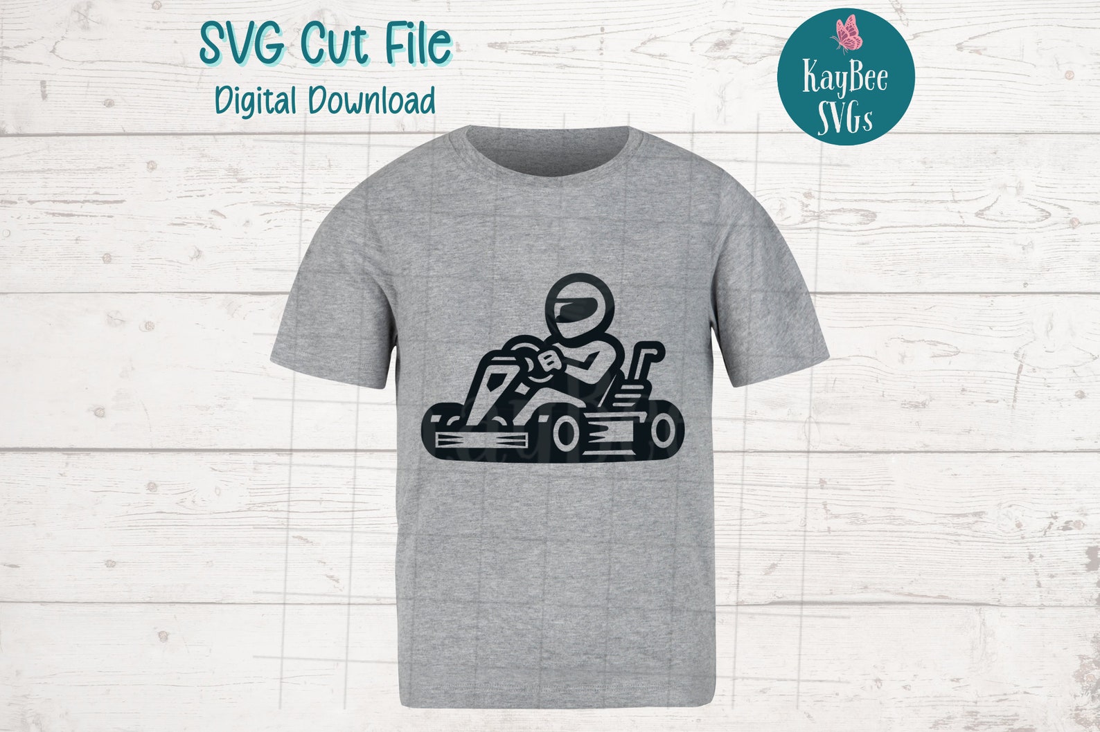 Go Kart SVG Digital Cut File for Cricut, Silhouette, Engraving ...