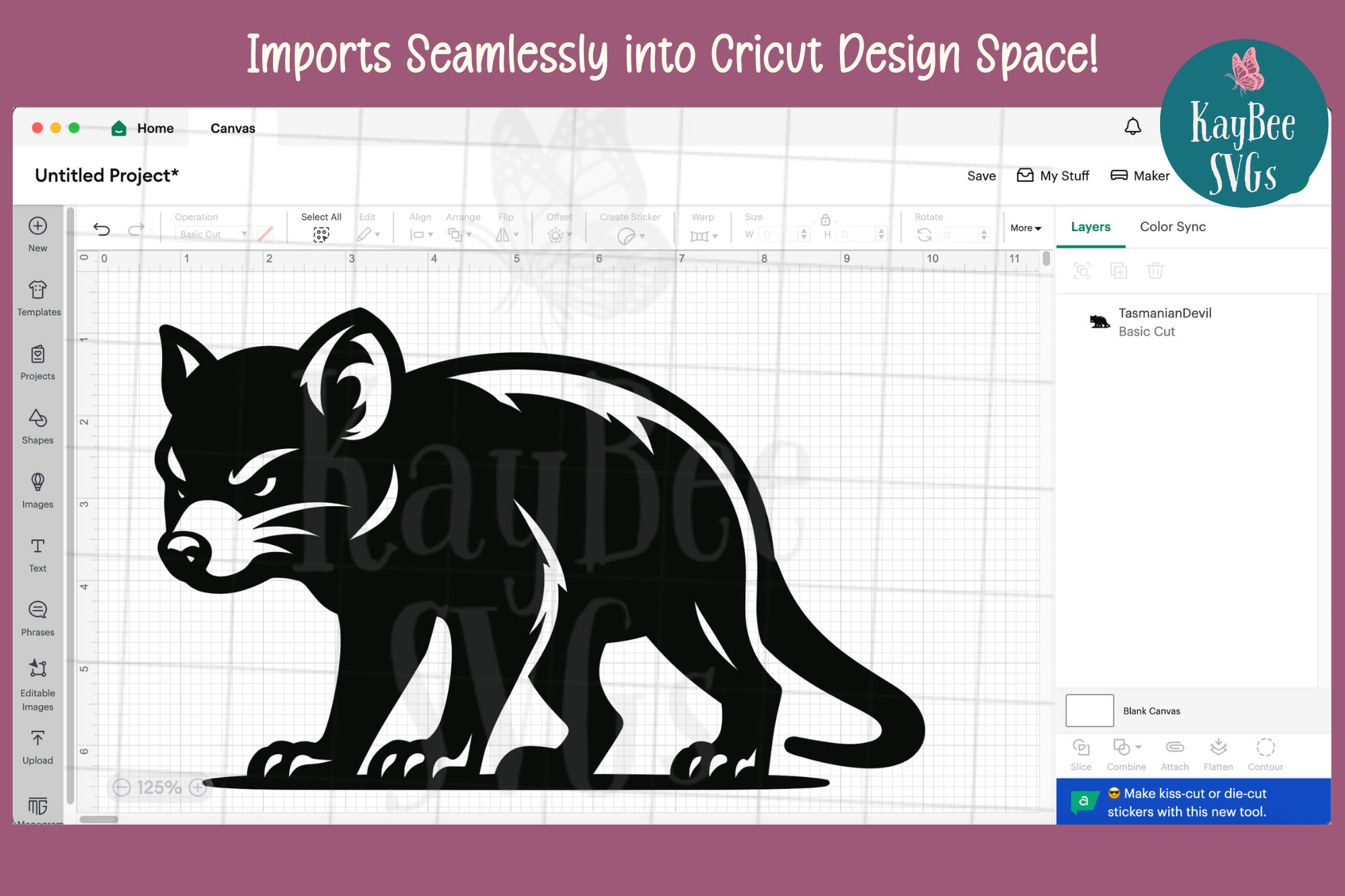 Tasmanian Devil SVG PNG Clipart Cut Files for Cricut, Silhouette, Laser ...