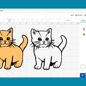 Orange Cat Kitten SVG PNG PDF Clipart Digital Cut File Download for ...
