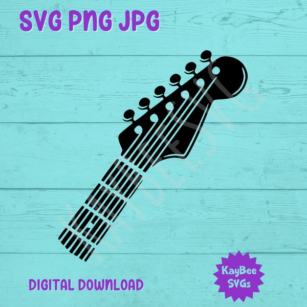 Guitar Head Clipart Vector - Etsy