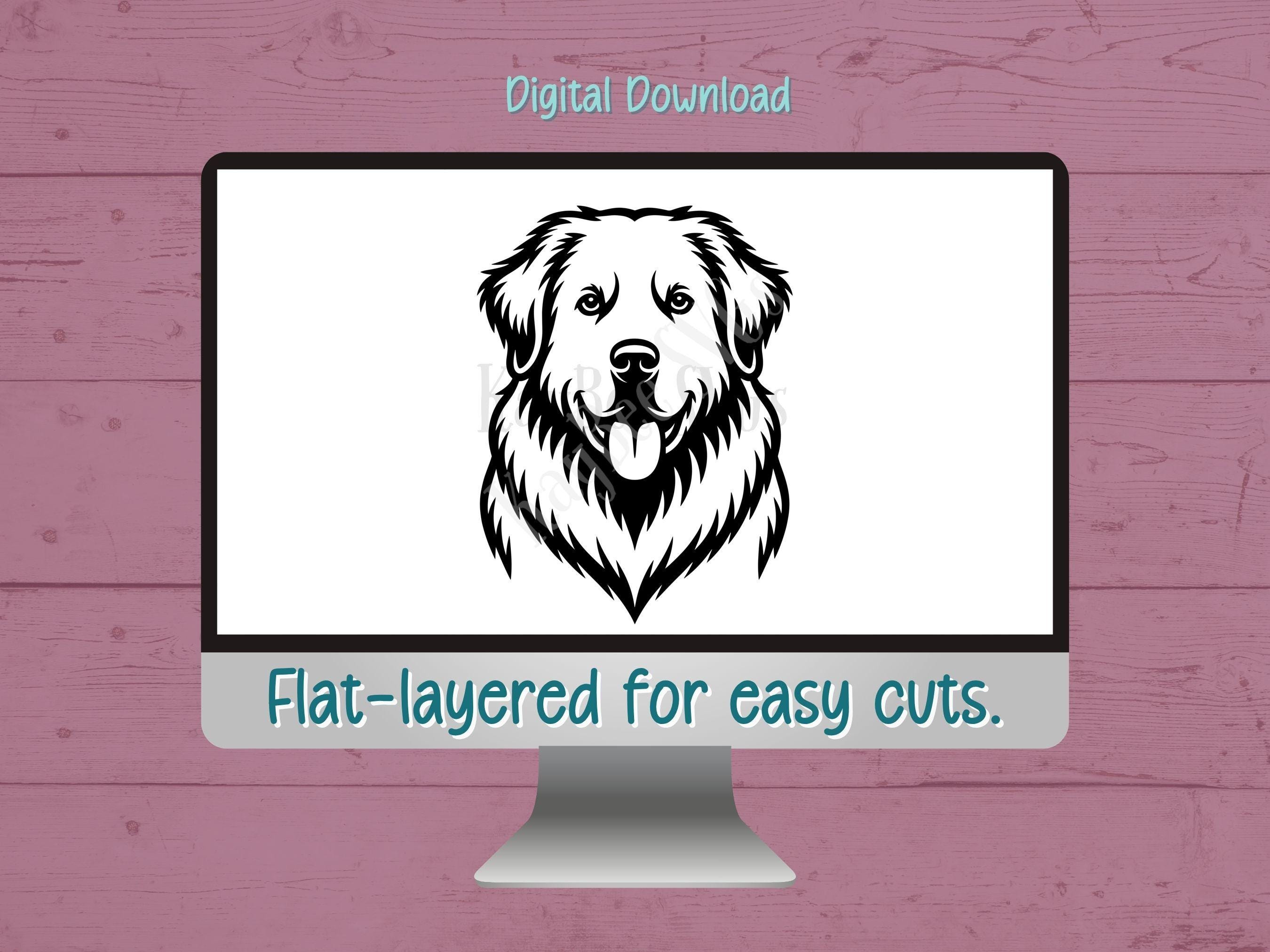 Pyrenees Dog SVG PNG Clipart Cut Files for Cricut, Silhouette, Laser ...