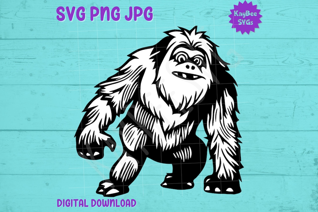 Abominable Snowman Yeti SVG PNG JPG Clipart Digital Cut File Download ...