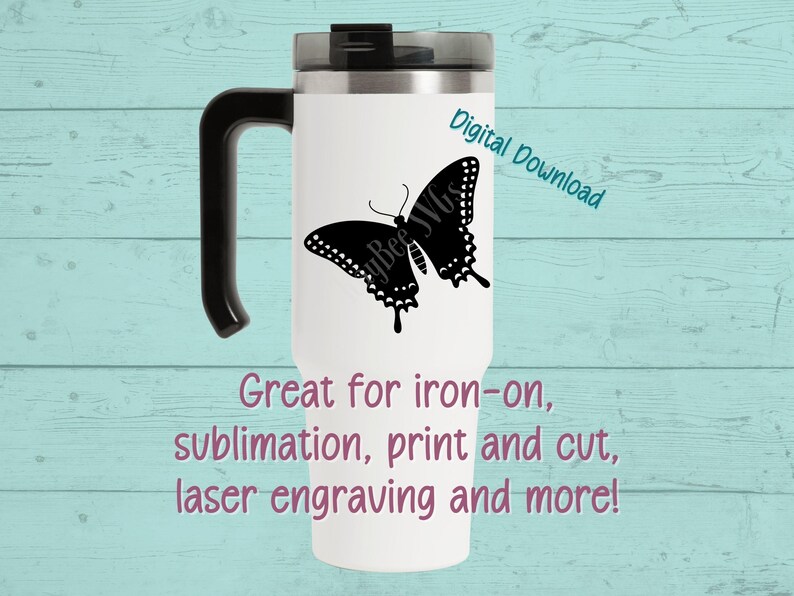 Black Swallowtail Butterfly SVG PNG Clipart Cut Files for Cricut ...
