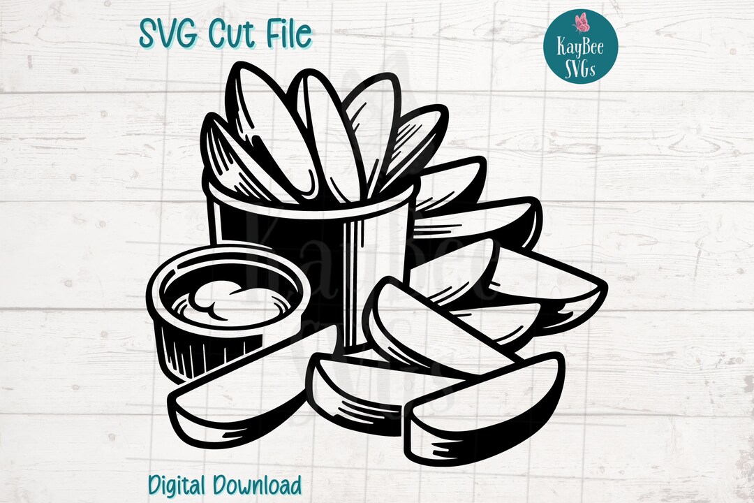 Potato Wedges SVG PNG Snack Clipart for Fry and Foodie Crafts | Cut ...