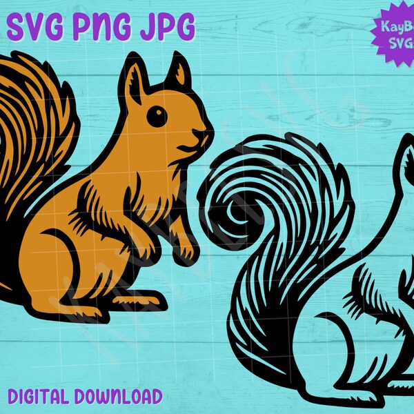 Squirrel Svg - Etsy