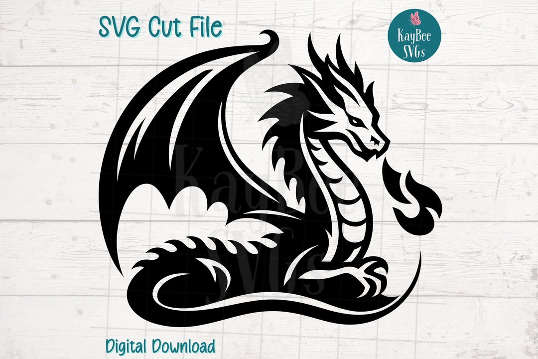 Dragon SVG Cut File for Cricut, Silhouette, Digital Download, Printable ...
