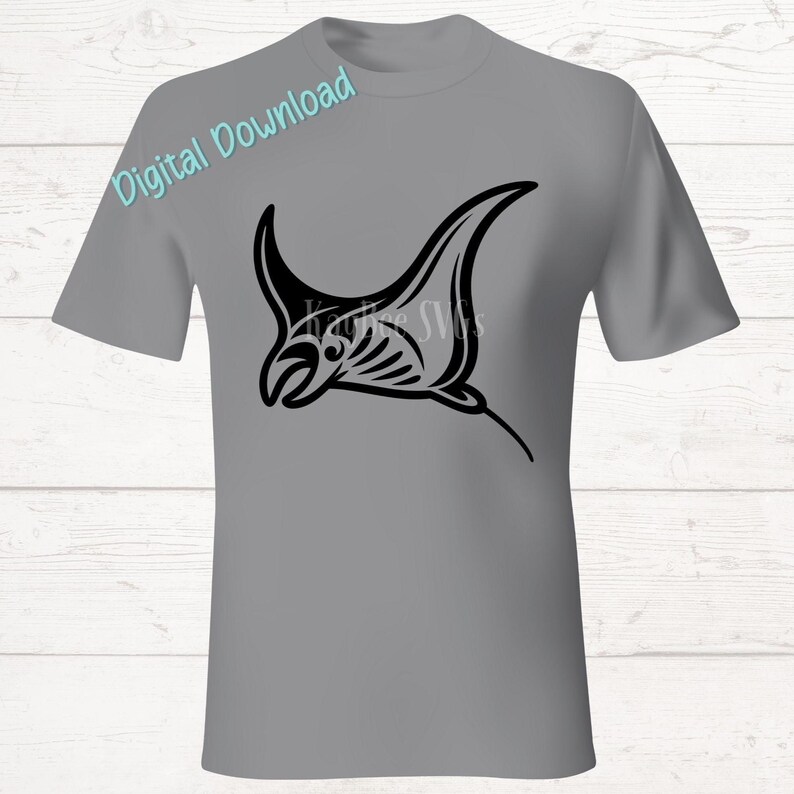 Manta Ray SVG PNG Clipart Cut Files for Cricut, Silhouette, Laser ...
