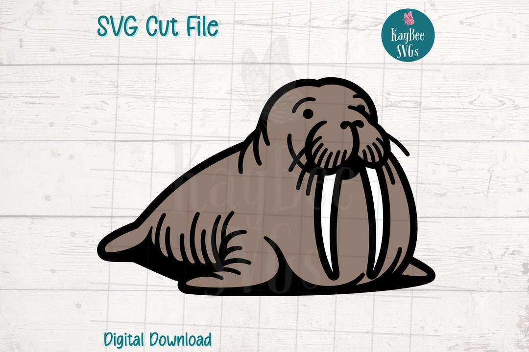 Walrus SVG Cut File for Cricut, Silhouette, Digital Download, Printable ...