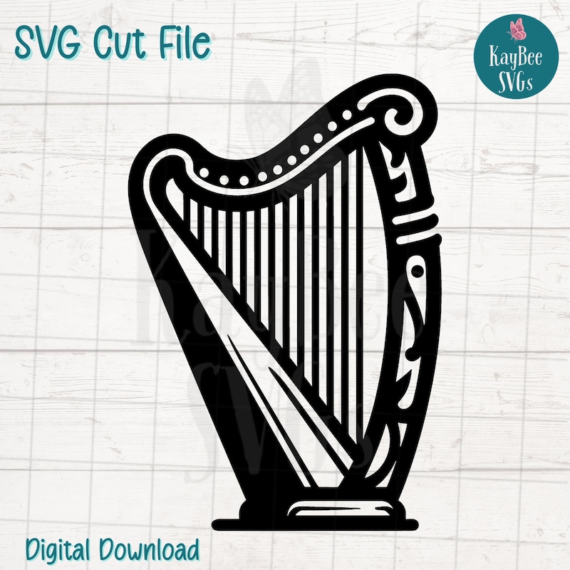 Irish Harp Svg - Etsy