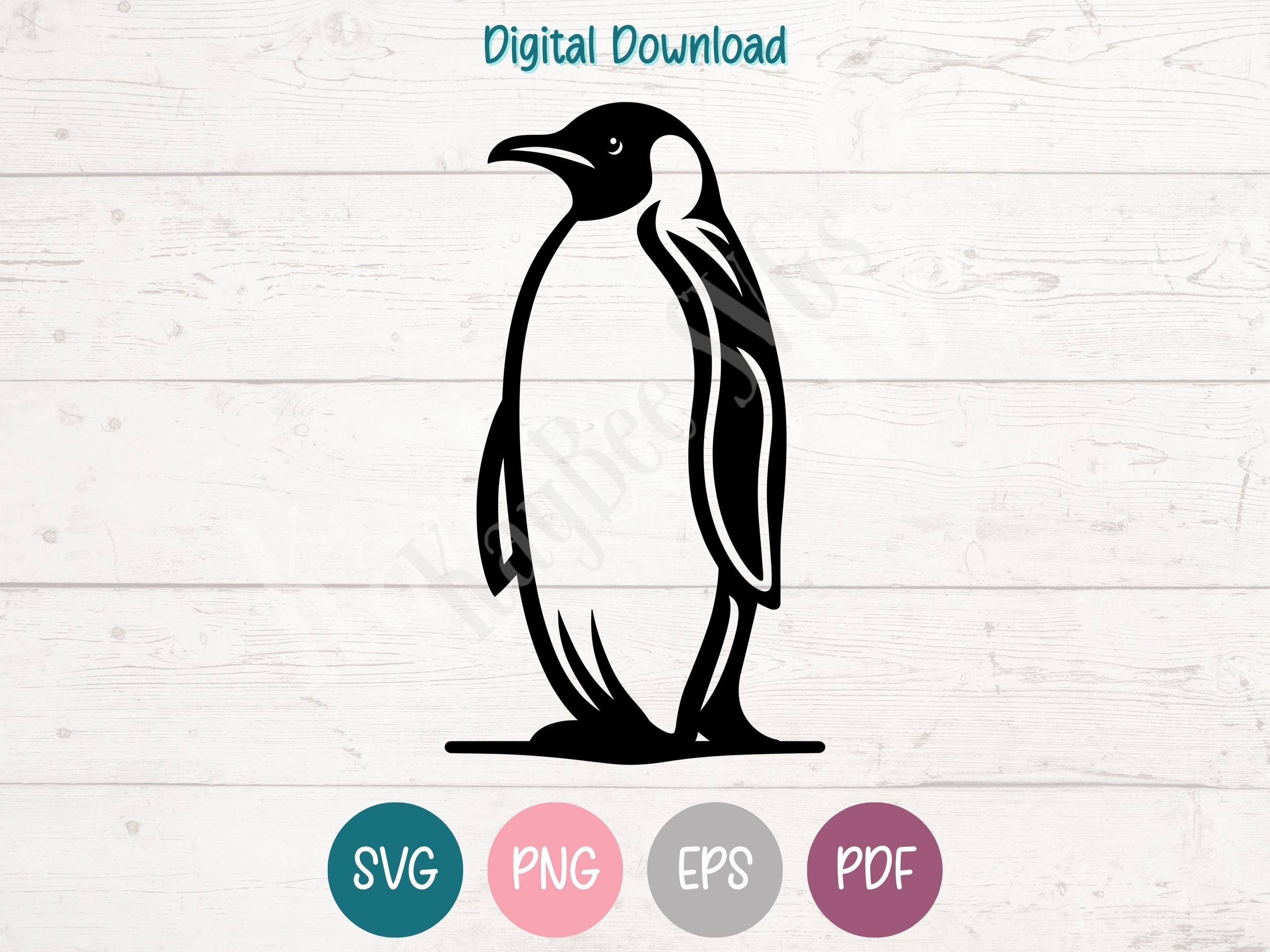 Penguin SVG PNG Clipart Cut Files for Cricut, Silhouette, Laser ...