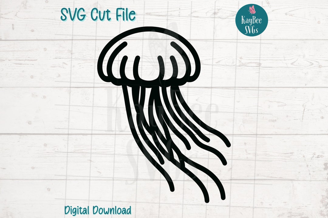 Jellyfish SVG Digital Cut File for Cricut, Silhouette, Engraving ...