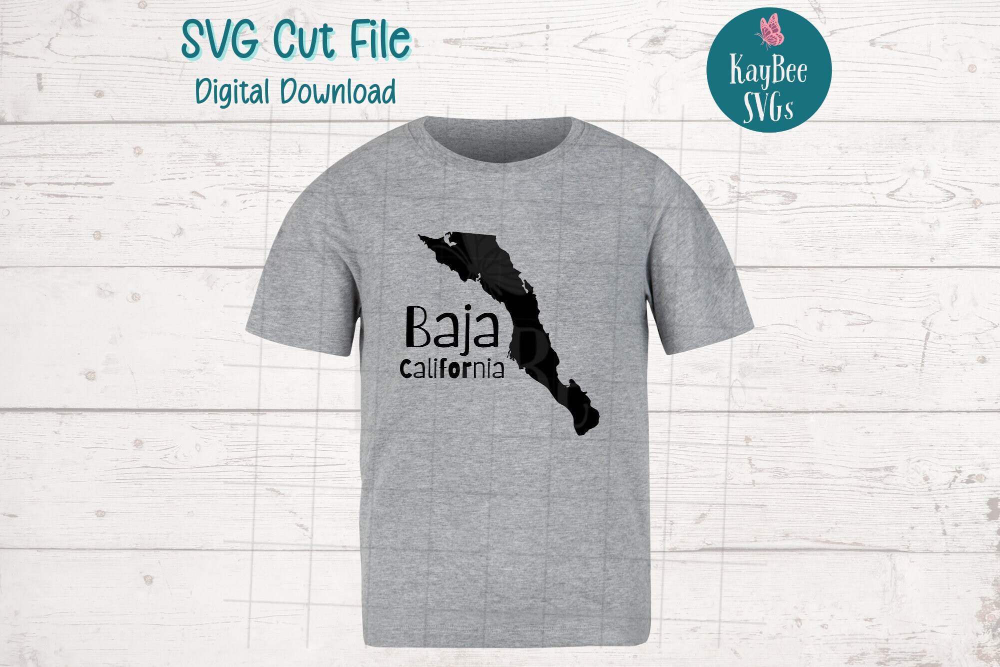Baja California SVG PNG Clipart Cut Files for Cricut, Silhouette, Laser ...