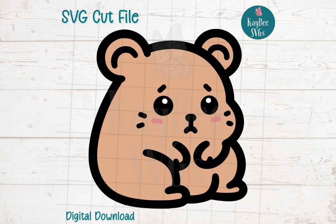 Sad Hamster SVG Cut File for Cricut, Silhouette, Digital Download ...