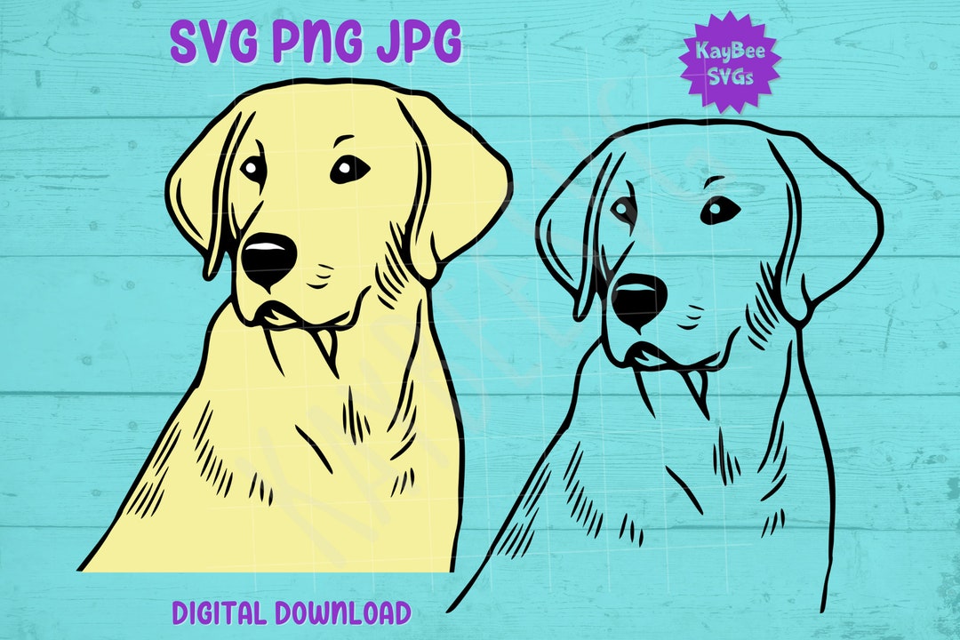 Yellow Lab Labrador Dog SVG PNG JPG Clipart Digital Cut File - Etsy