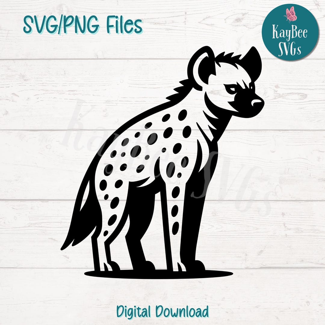 Hyena SVG PNG Cut Files for Cricut, Silhouette Digital Download, Laser ...