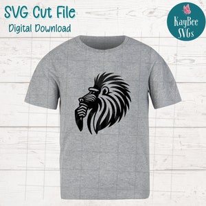 Mandrill Baboon SVG Cut File for Cricut, Silhouette, Digital Download ...