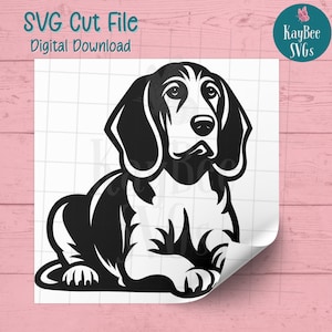 Coonhound Dog SVG Digital Cut File for Cricut, Silhouette, Engraving ...