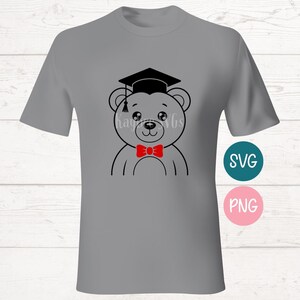Bear in Graduation Cap SVG PNG Cut File for Cricut, Silhouette ...