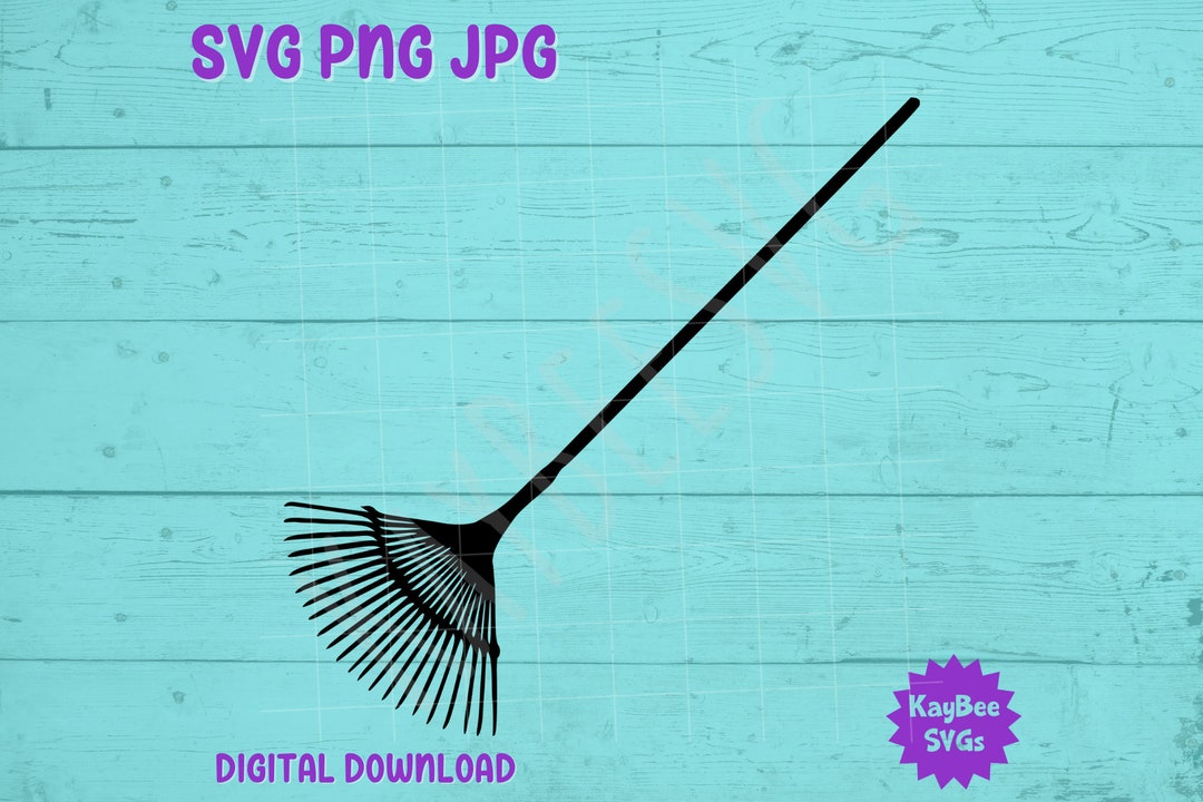 Garden Rake SVG PNG Jpg Clipart Digital Cut File Download for - Etsy