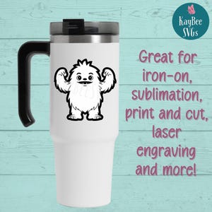 Cute Yeti SVG PNG Cut Files for Cricut, Silhouette Digital Download ...
