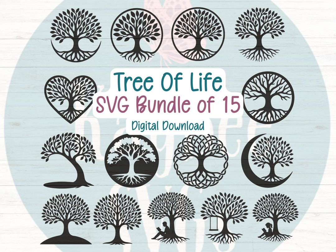 Tree of Life SVG Bundle, 15 Cut Files, Laser Engraving (digital) - Etsy