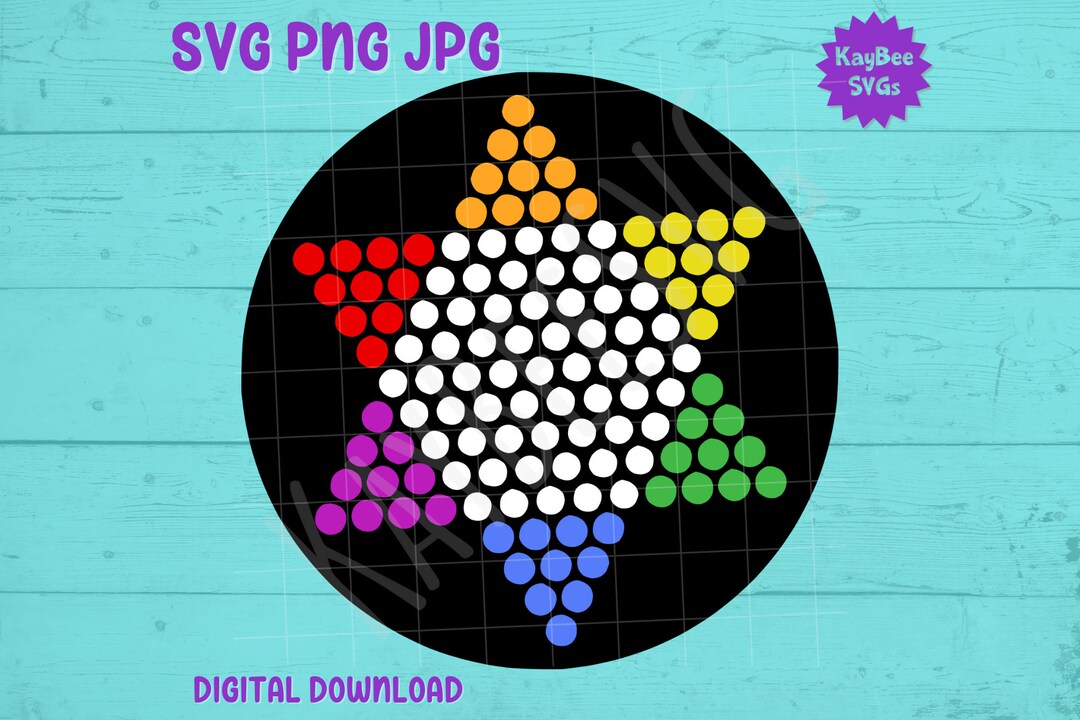 Chinese Checkers SVG PNG JPG Clipart Digital Cut File Download for ...