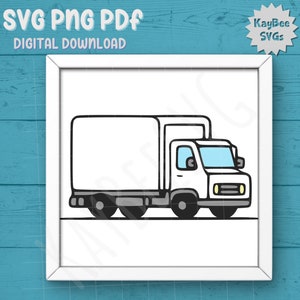 Commercial Moving Box Truck SVG PNG Jpg Clipart Digital Cut File ...