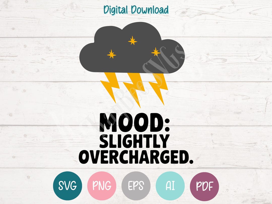 Funny Storm Cloud SVG: Cricut, Silhouette Cut File (digital Download ...