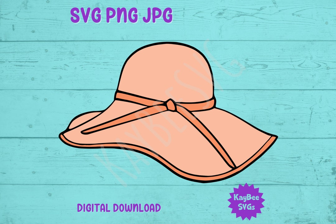 Sun Hat SVG PNG JPG Clipart Cut File Download for Cricut - Etsy