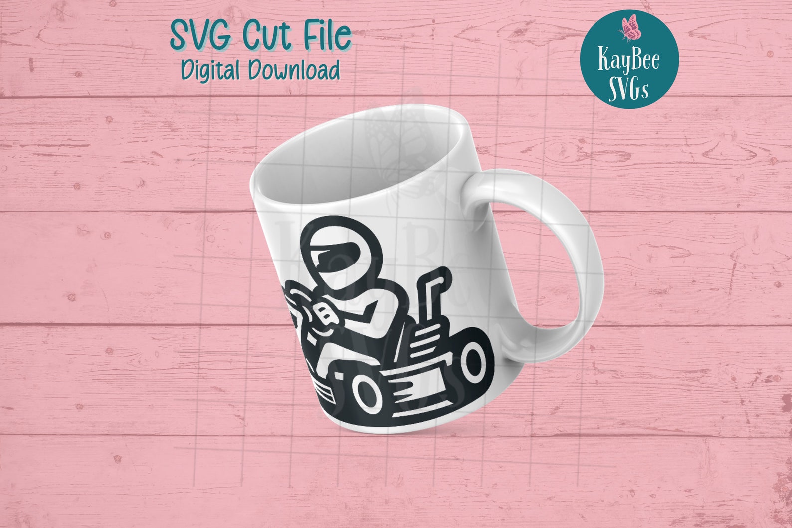 Go Kart SVG Digital Cut File for Cricut, Silhouette, Engraving ...