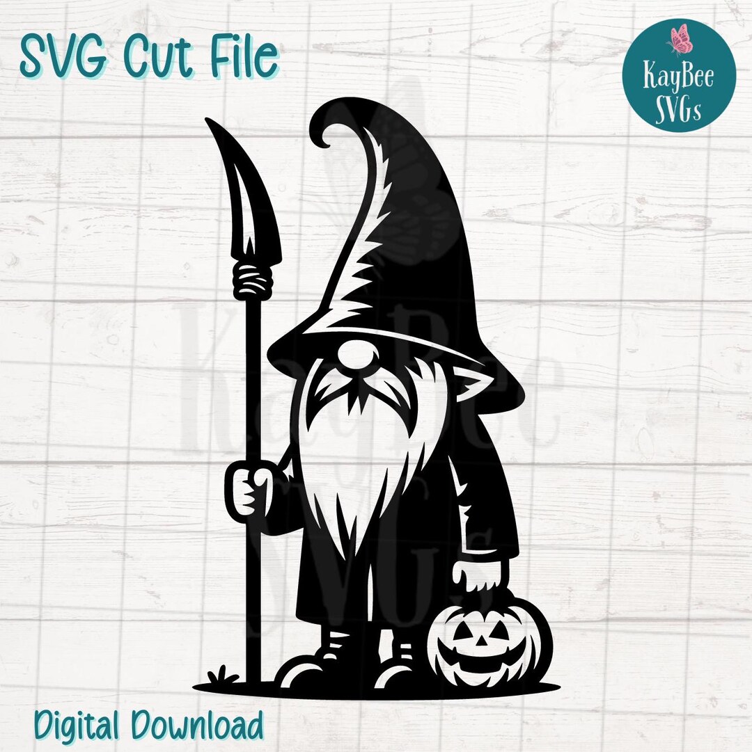 Halloween Gnome SVG PNG Clipart Cut Files for Cricut, Silhouette, Laser ...