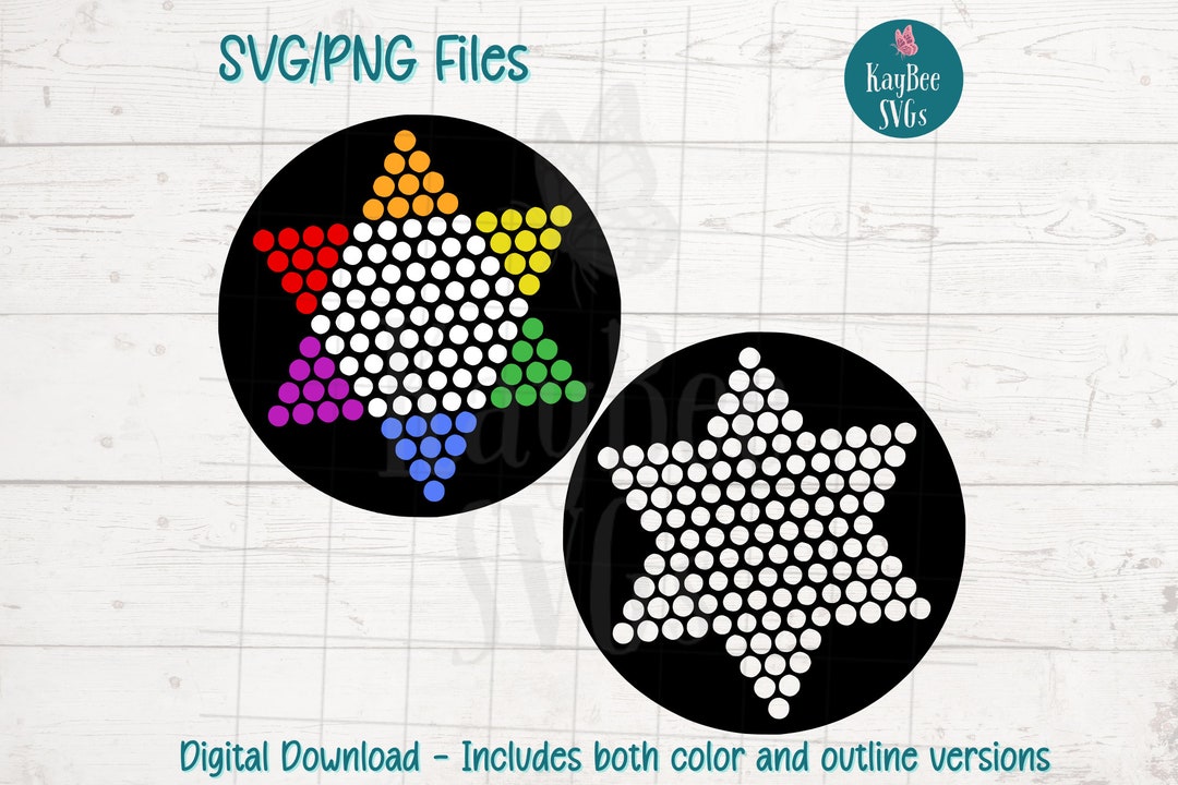 Chinese Checkers SVG/PNG Cut Files for Cricut, Silhouette, Digital ...