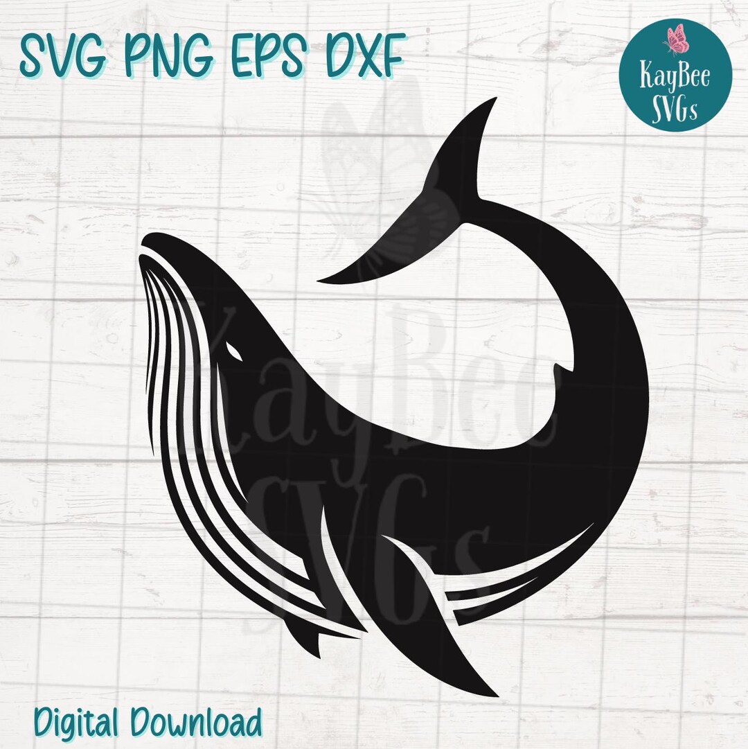 Humpback Whale SVG PNG Cut Files for Cricut, Silhouette Digital ...