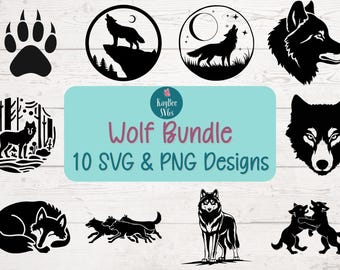 Wolf SVG Bundle - Etsy