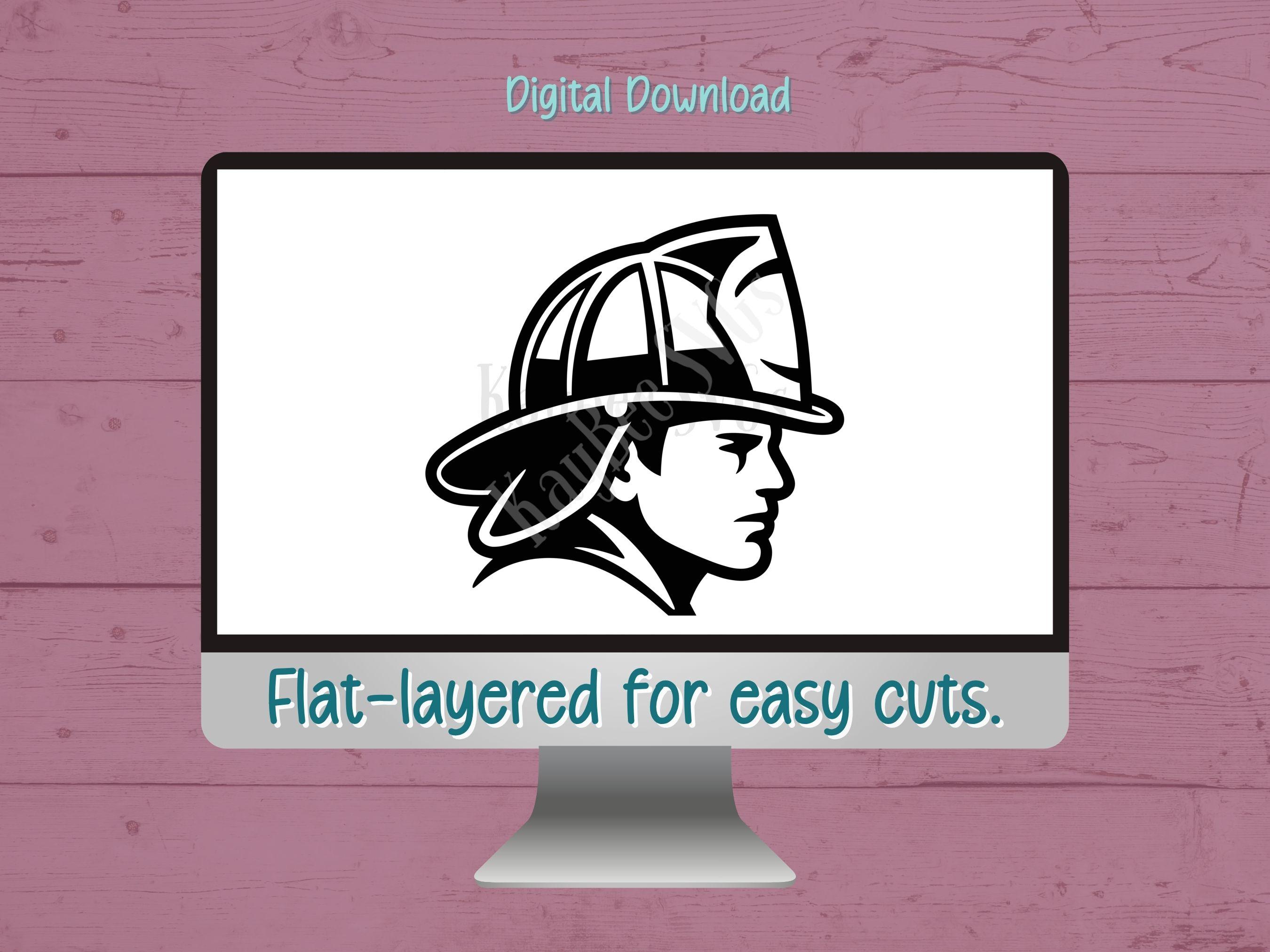 Firefighter Helmet SVG PNG Clipart Cut Files for Cricut, Silhouette ...