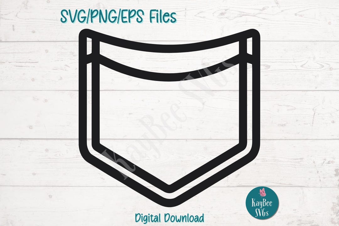 Shirt Pocket SVG PNG EPS Cut Files for Cricut, Digital Download, Laser ...