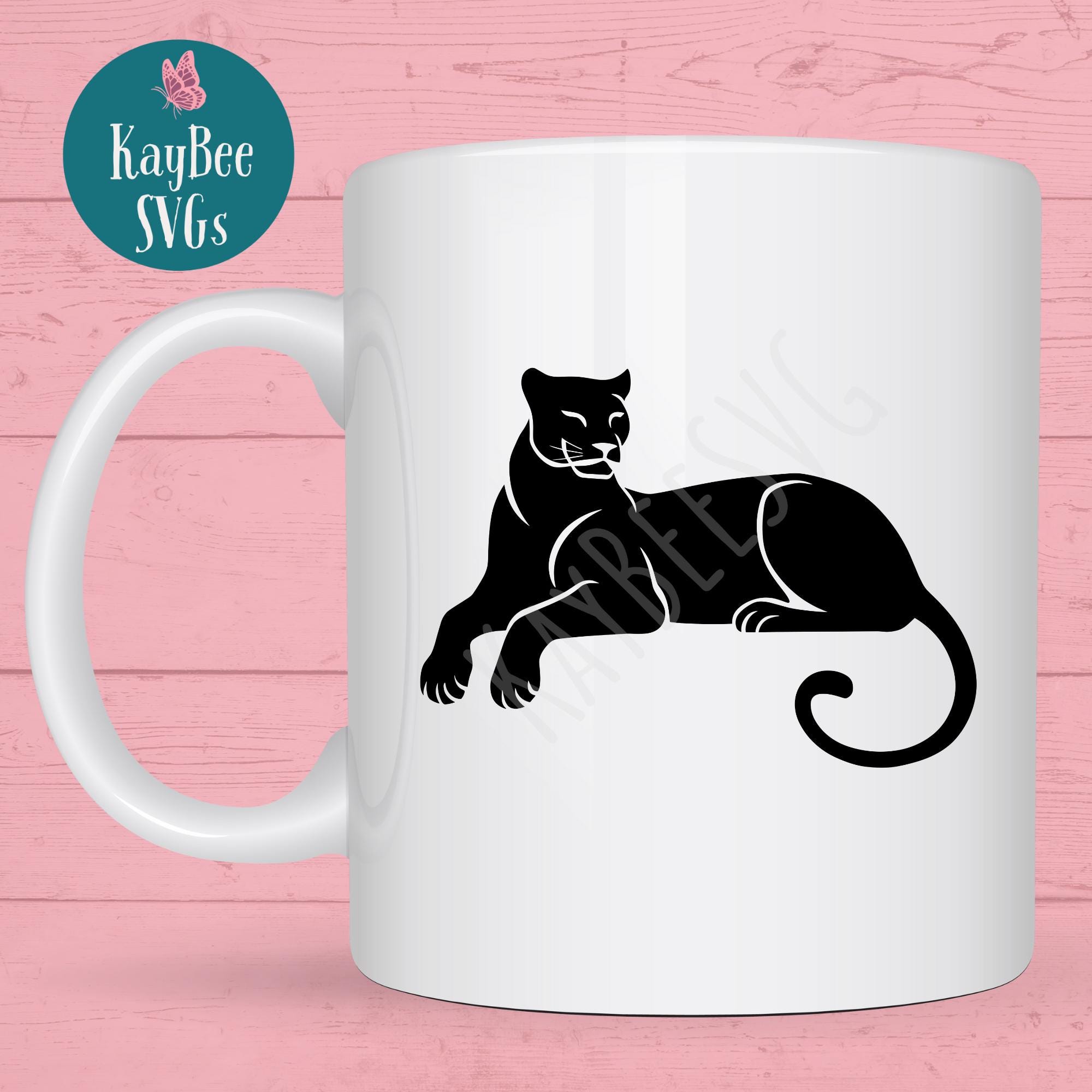 Panther Laying SVG PNG Clipart Cut Files for Cricut, Silhouette, Laser ...