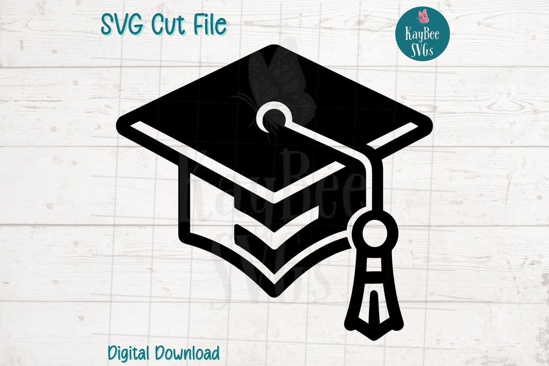 Graduation Cap SVG Digital Cut File for Cricut, Silhouette, Engraving ...