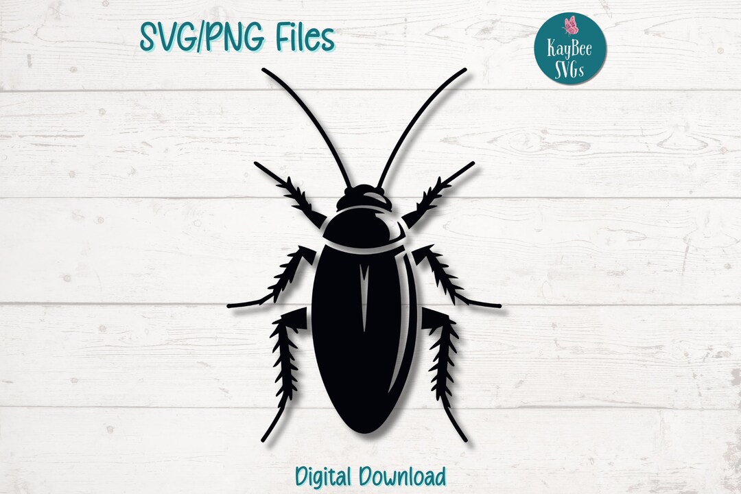 Cockroach SVG PNG Cut Files for Cricut, Silhouette, Digital Download ...