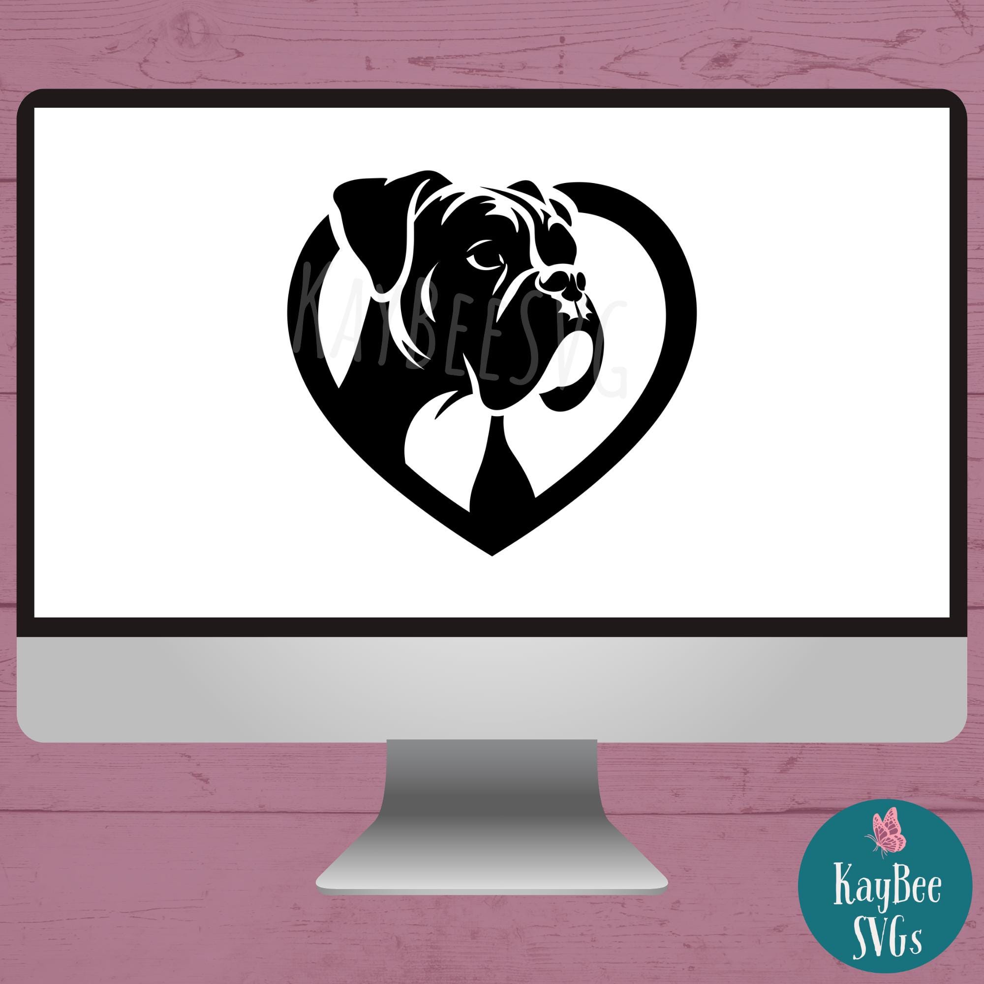 Boxer Dog Heart SVG, PNG, Commercial Use Clipart (digital Download) - Etsy