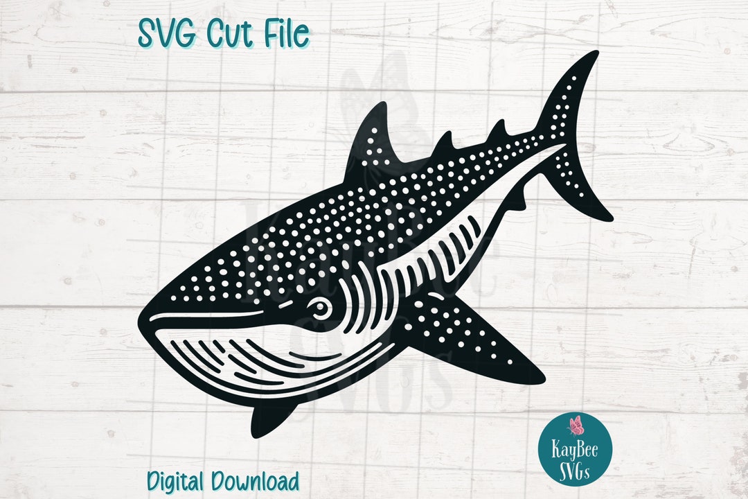 Whale Shark SVG Digital Cut File for Cricut, Silhouette, Engraving ...