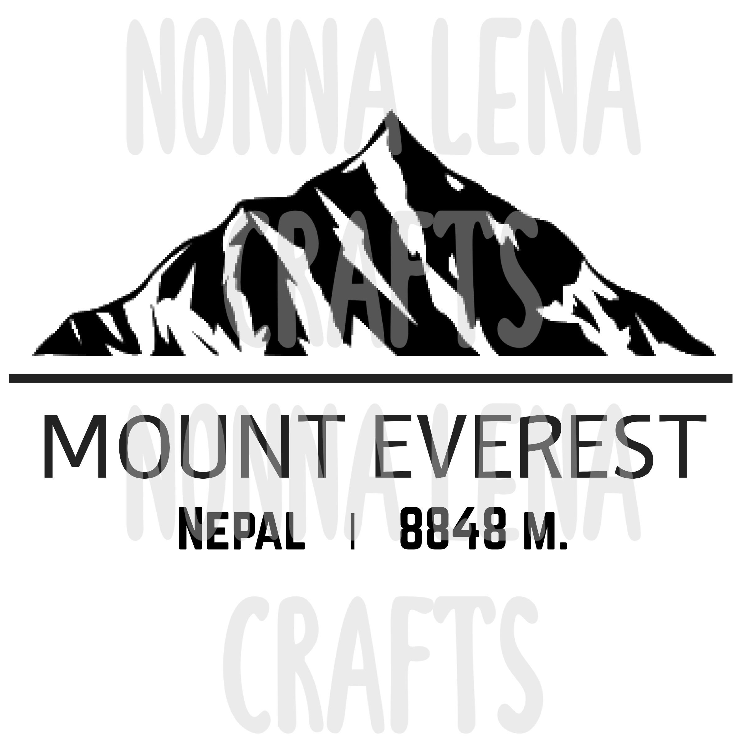 Mount Everest SVG PNG JPG Clipart geschnitten Datei Download | Etsy