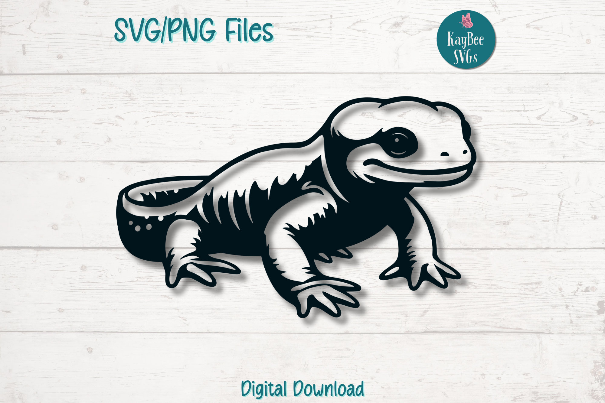 Giant Salamander SVG: Clipart Cut Files for Cricut, Silhouette, Laser ...